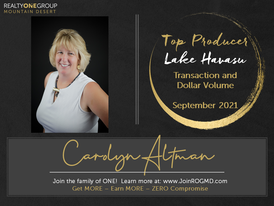 September 2021 Top Producers - Lake Havasu - Realty ONE Group Mountain ...