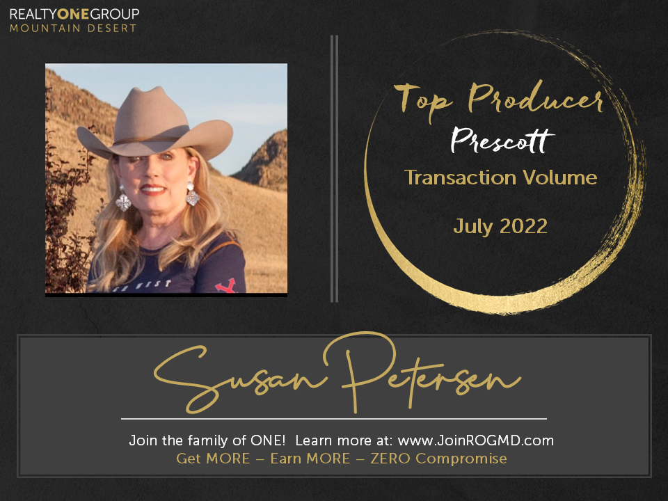 July 2022 Top Producers - Prescott - Realty ONE Group Mountain Desert